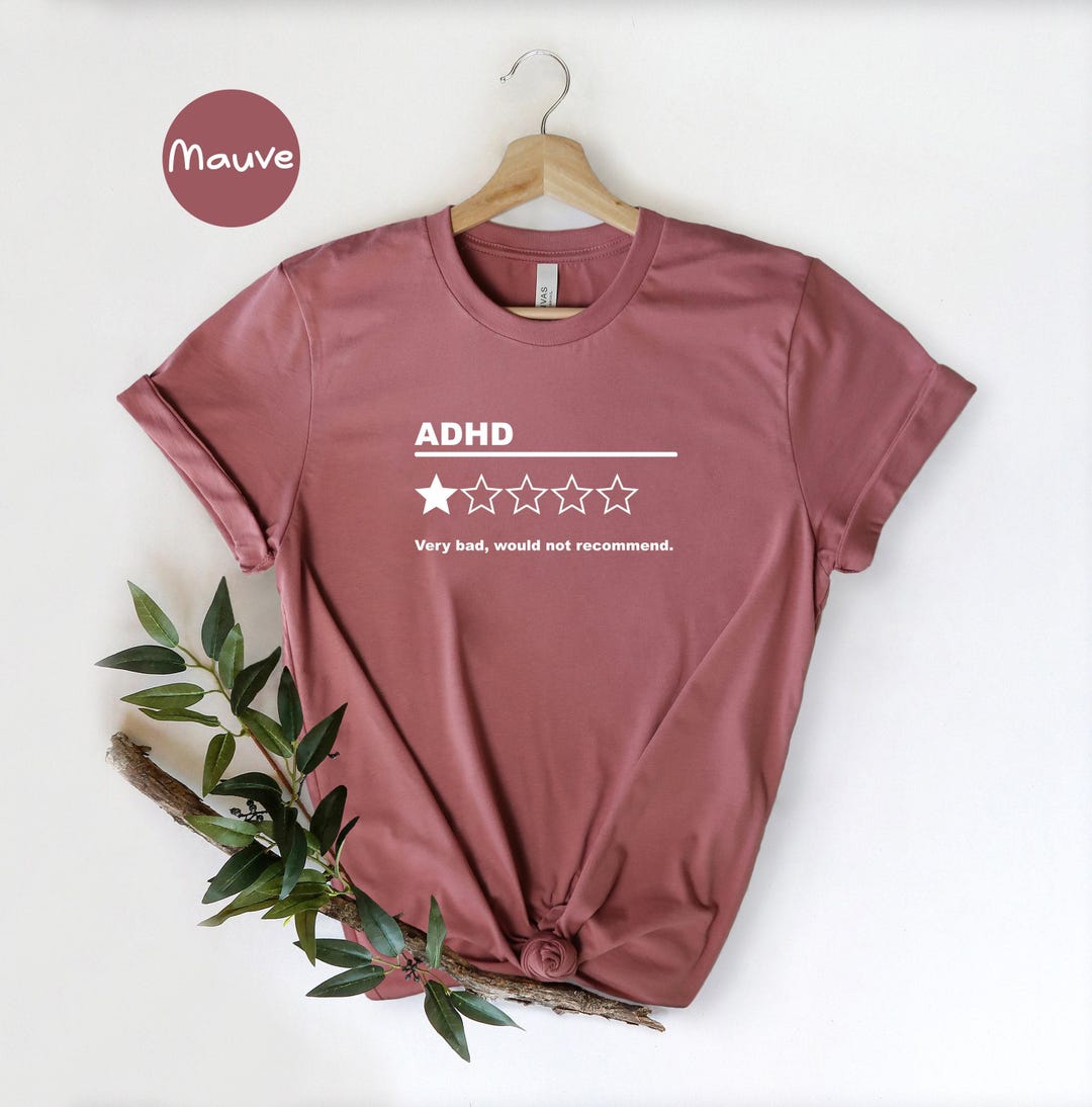 ADHD Review T-shirt, Neurodivergent, Funny Graphic Tee - Etsy