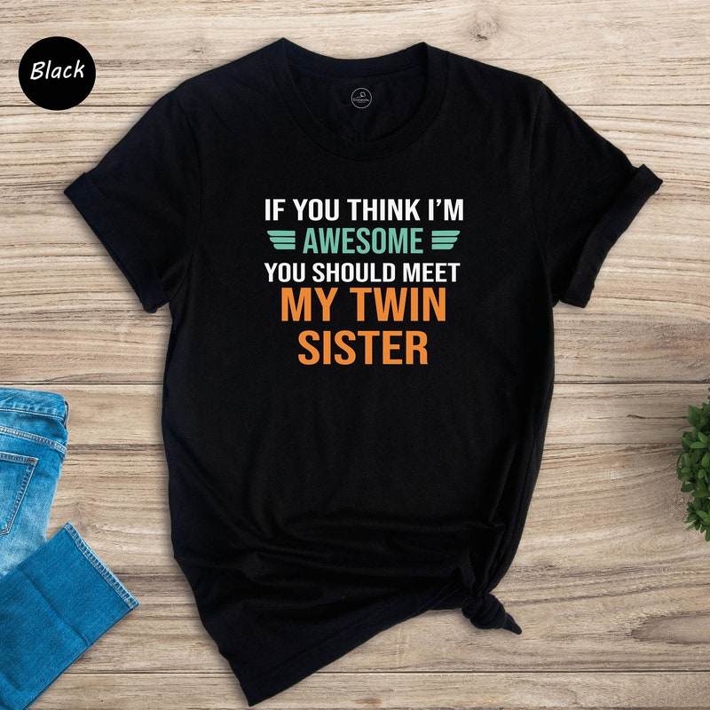 Funny Twin Tshirts - Etsy