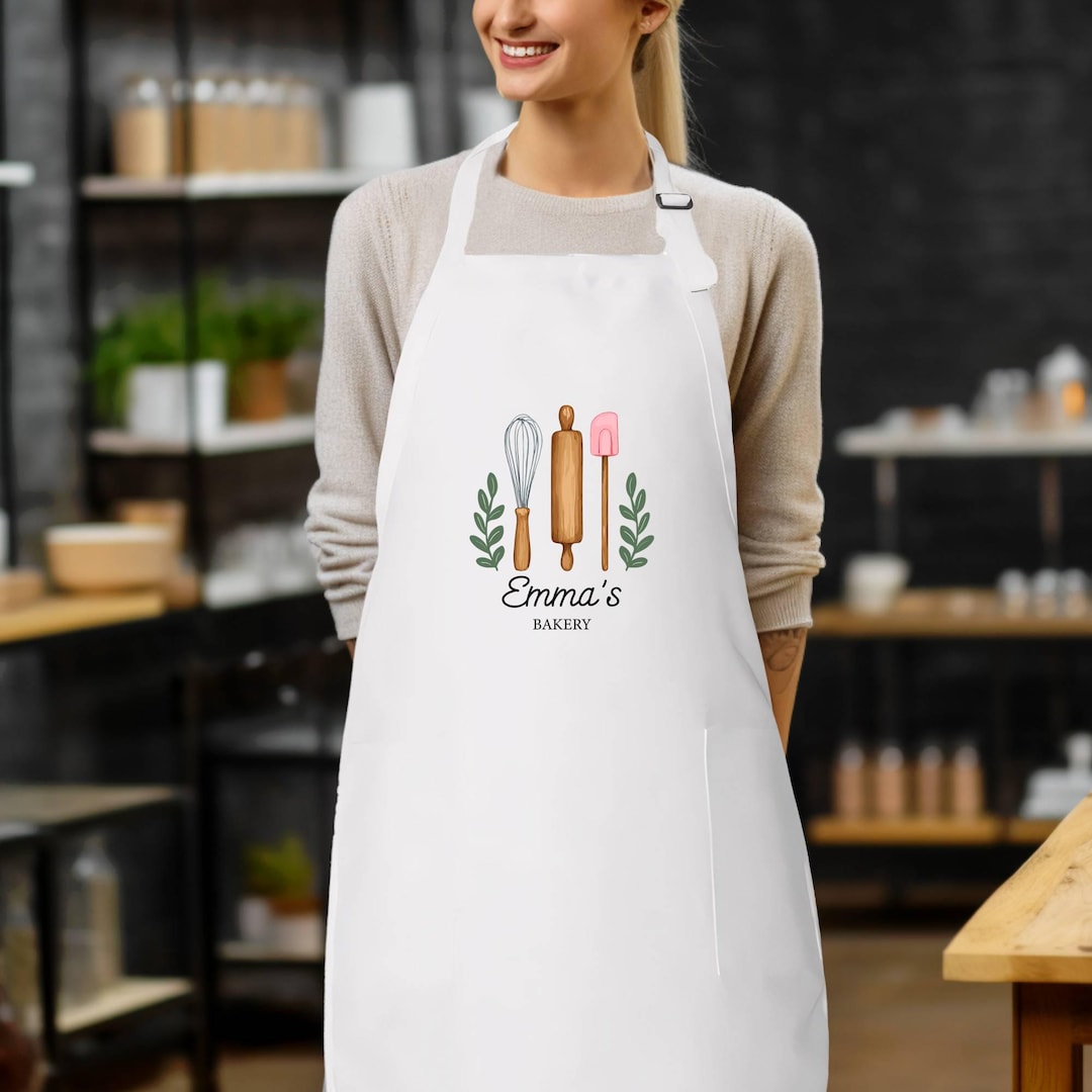 Custom Baking Apron, Custom Text Apron, Personalized Name Shirt, Cute ...