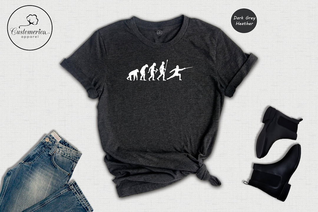 Fencing Evolution Shirt, Fencing Silhouette, Fencing Shirt, Fencing ...