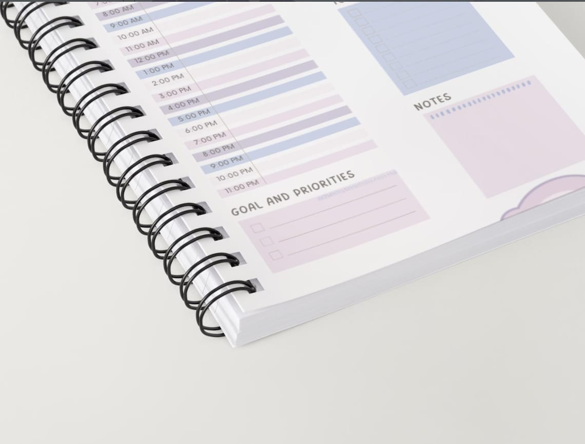 Pastel Cloud Planner Canva Template: Monthly & Daily Organizer (digital ...
