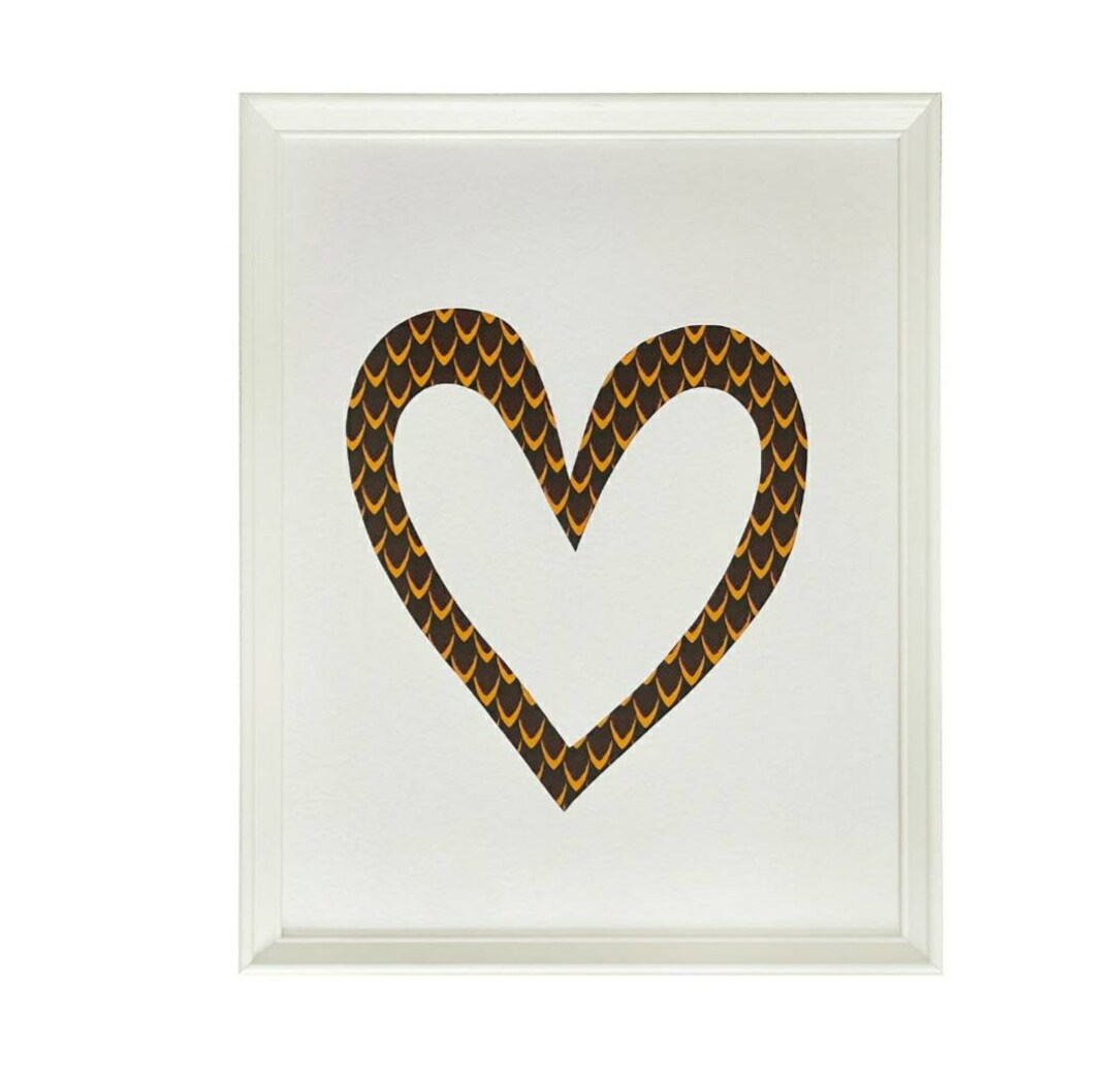 AKOMA Wall Art | Designed With Real ANKARA Fabric | FRAMED in Black or ...