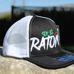 Soy El Raton Snapback Trucker Cap Black & White - Etsy
