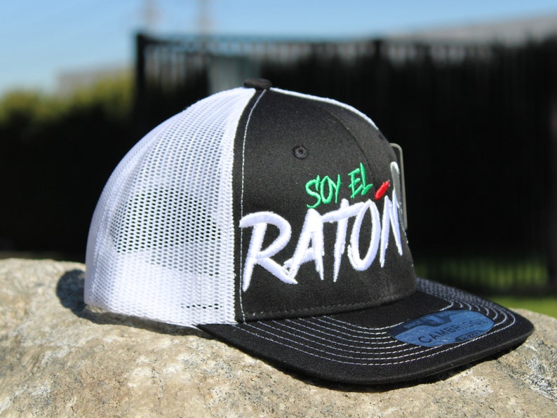 Soy El Raton Snapback Trucker Cap Black & White - Etsy