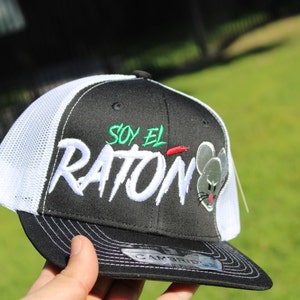 Soy El Raton Snapback Trucker Cap Black & White - Etsy