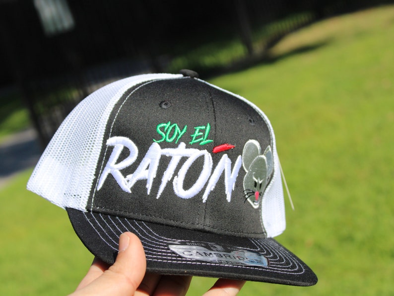 Soy El Raton Snapback Trucker Cap Black & White - Etsy