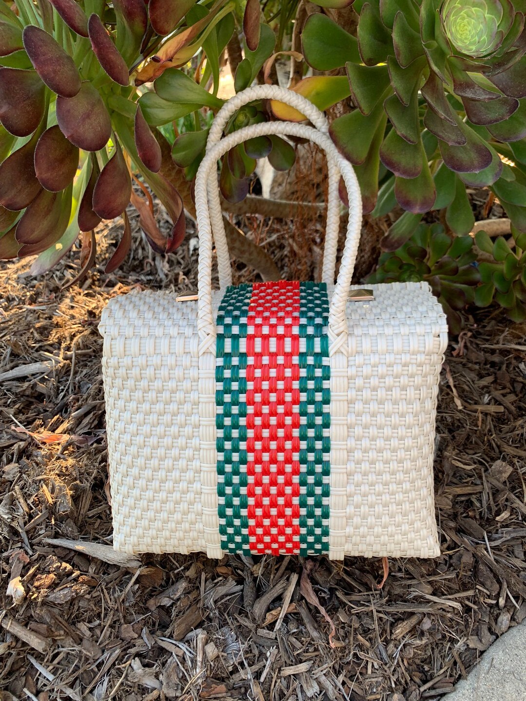 Mexican Tote Bag Recycled Plastic Bag Mexican Artisanal Handmade Bag - Etsy