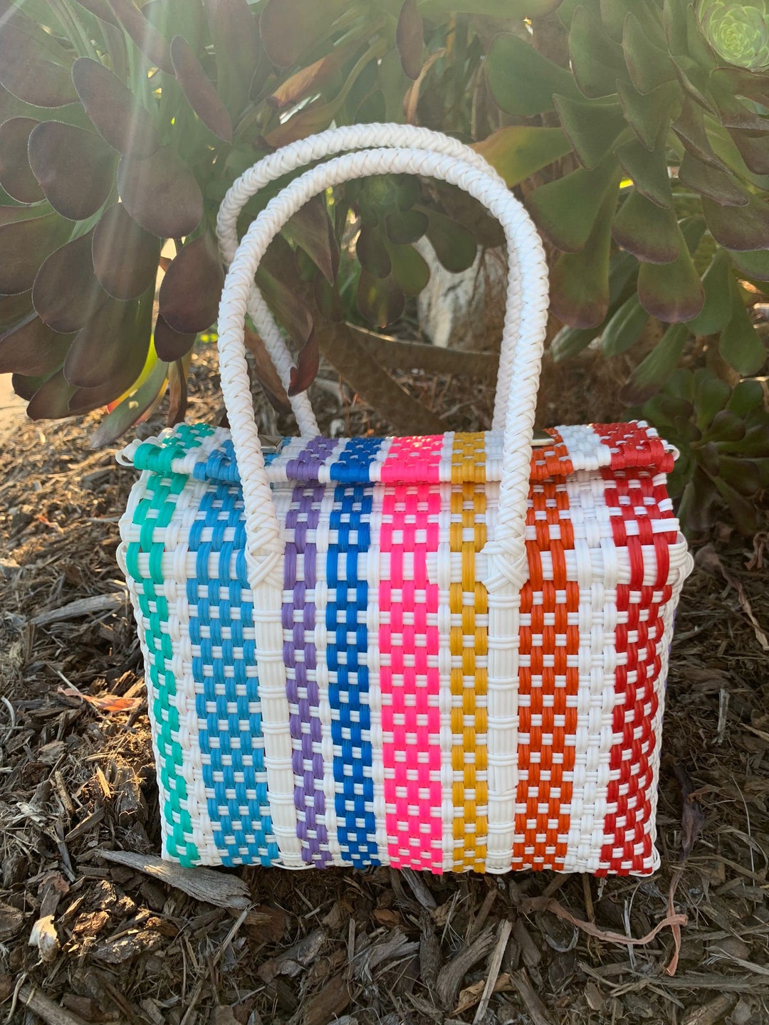 Mexican Tote Bag Recycled Plastic Bag Mexican Artisanal Handmade Bag - Etsy
