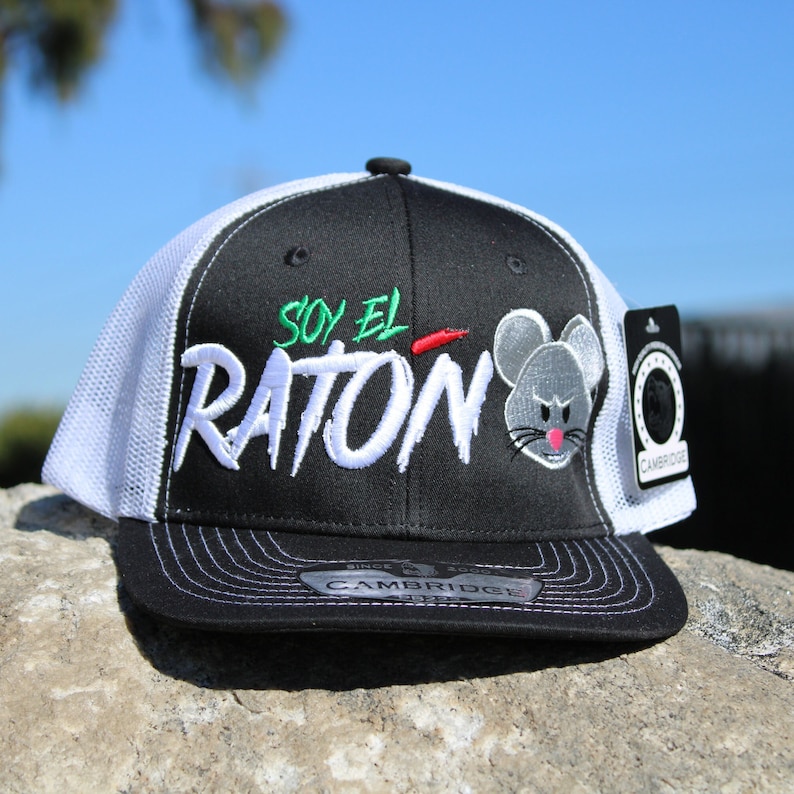Soy El Raton Snapback Trucker Cap Black & White - Etsy