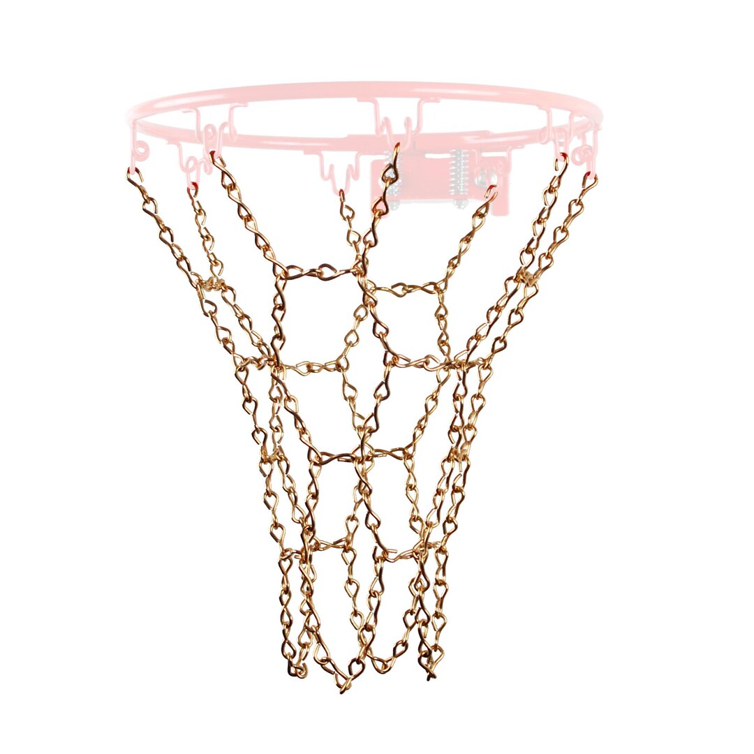 8 Hook Gold Chain Net for Mini Basketball Hoop | Chain Net ONLY; NO ...