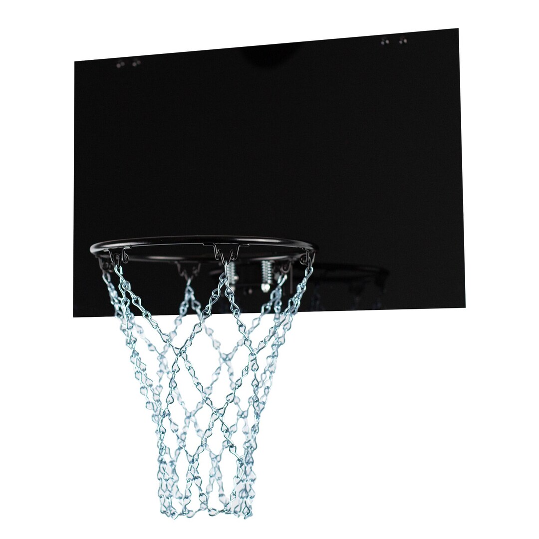 BLACK Mini Basketball Hoop W/black Rim & Silver Chain Net | Customizing ...