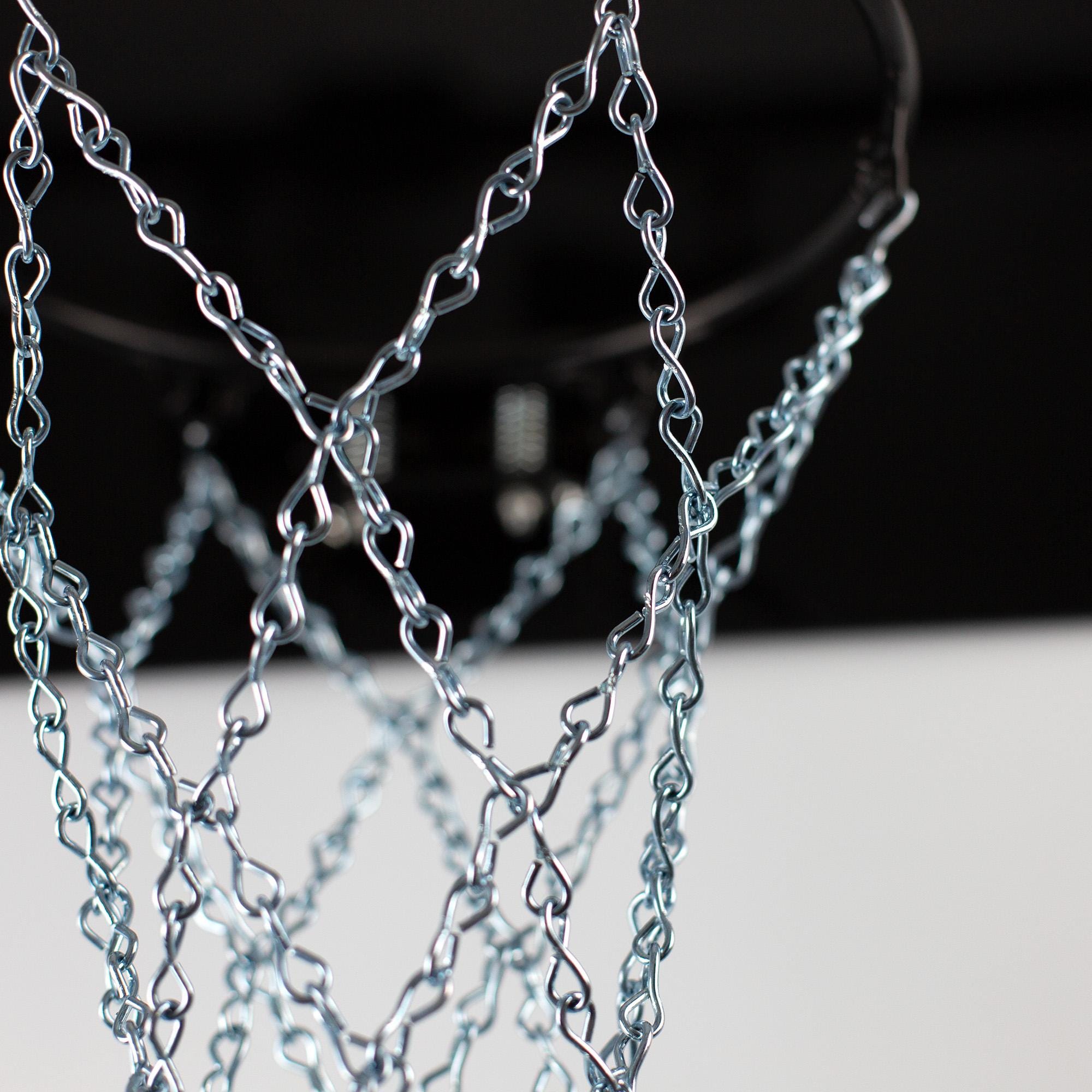 BLACK Mini Basketball Hoop W/black Rim & Silver Chain Net | Customizing ...