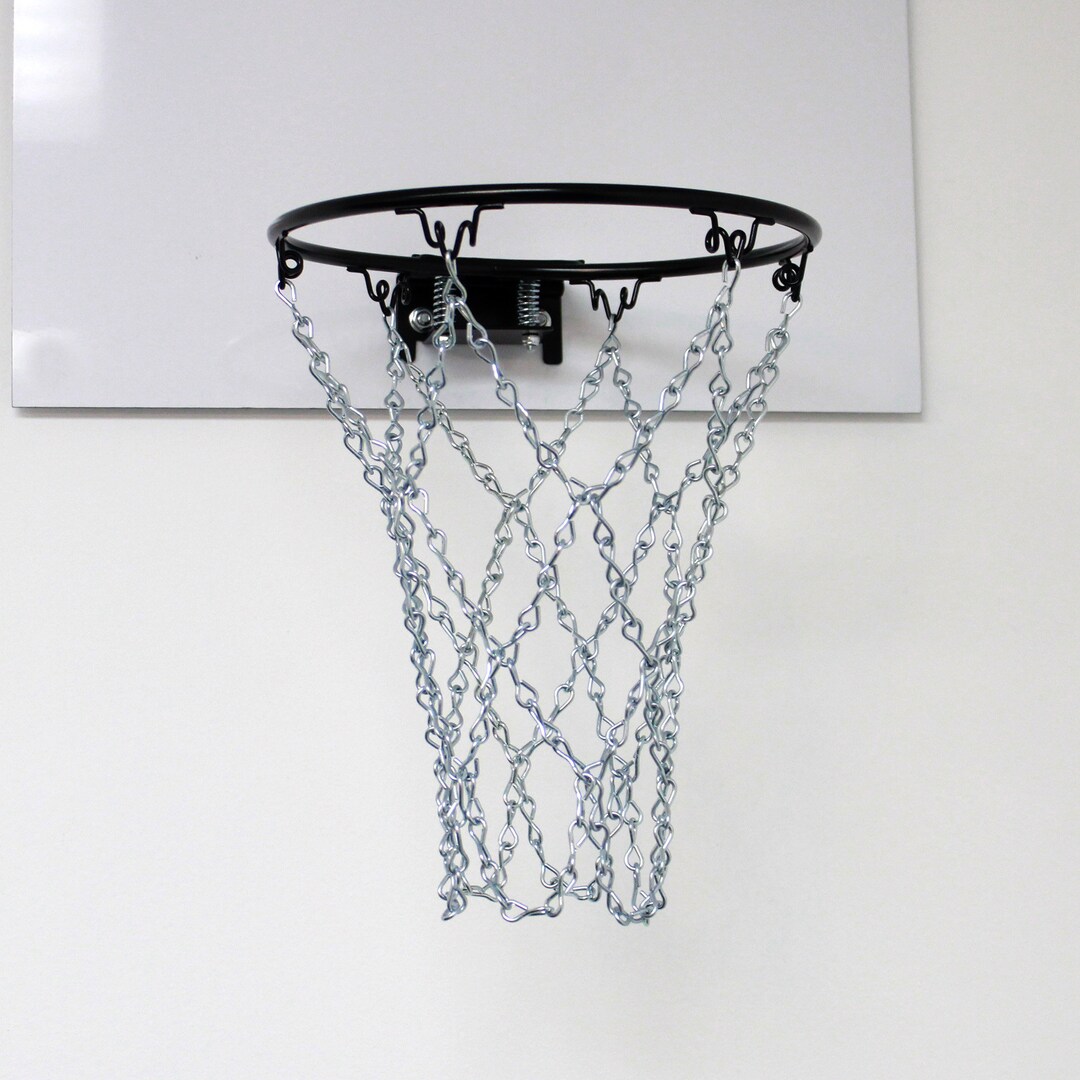 6 Hook Silver Chain Net for Mini Basketball Hoop Chain Net ONLY NO HOOP ...