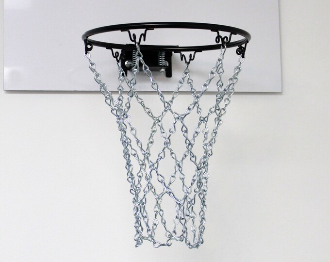 6 Hook Silver Chain Net for Mini Basketball Hoop Chain Net ONLY NO HOOP ...