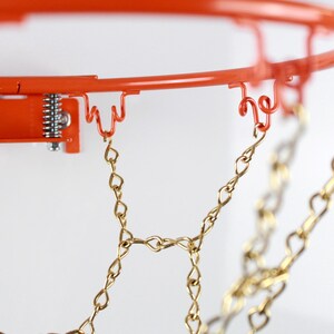 8 Hook Gold Chain Net for Mini Basketball Hoop | Chain Net ONLY; NO ...