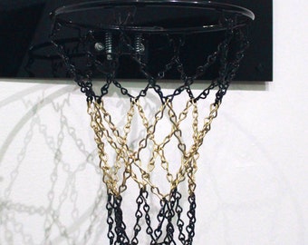 6 Hook Black to Gold Chain Net for Mini Hoop | Etsy