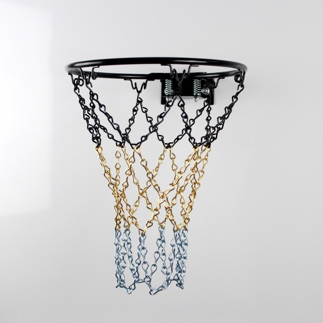 6 Hook Black/gold/silver Chain Net for Mini Basketball Hoop Chain Net ...