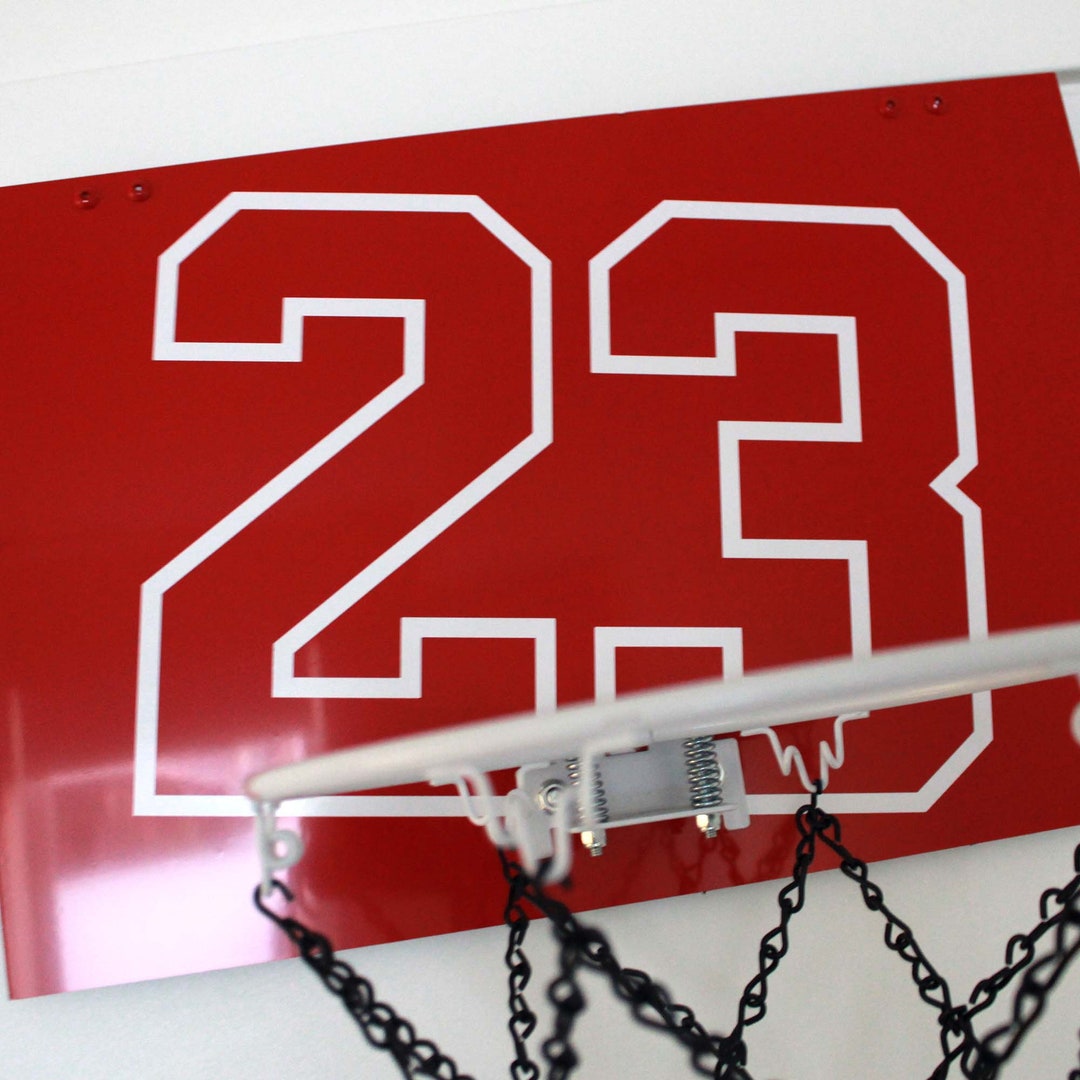 23 Mini Basketball Hoop Michael Jordan Red Backboard 23 - Etsy