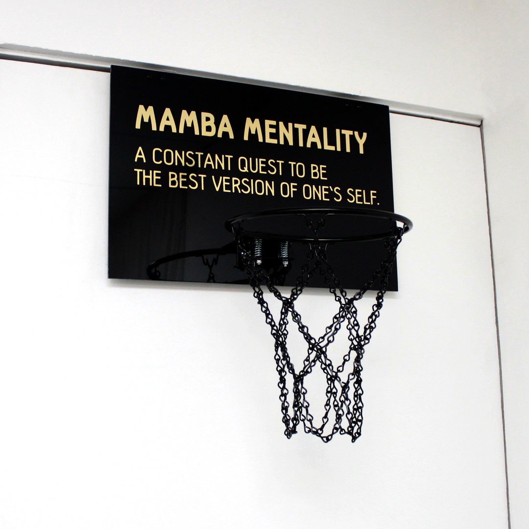 Mamba Mentality Quote 18x12 Mini Basketball Hoop Stylish Home Decor - Etsy
