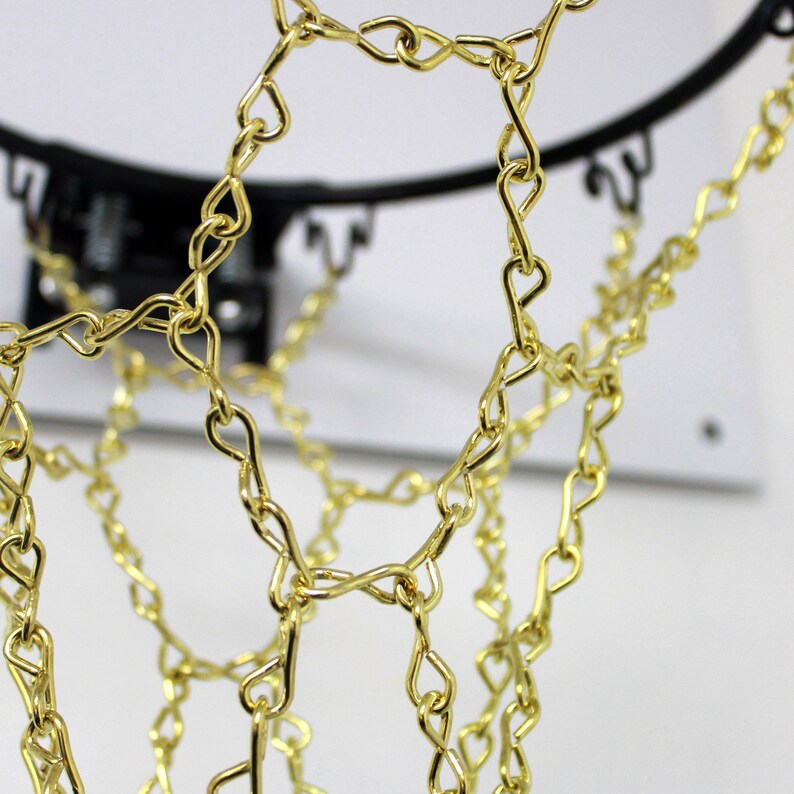 8 Hook Gold Chain Net for Mini Basketball Hoop Chain Net ONLY NO HOOP ...