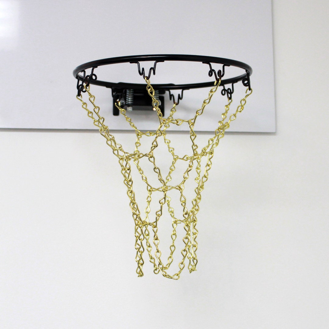 8 Hook Gold Chain Net for Mini Basketball Hoop Chain Net ONLY NO HOOP ...