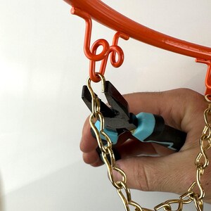 8 Hook Gold Chain Net for Mini Basketball Hoop | Chain Net ONLY; NO ...