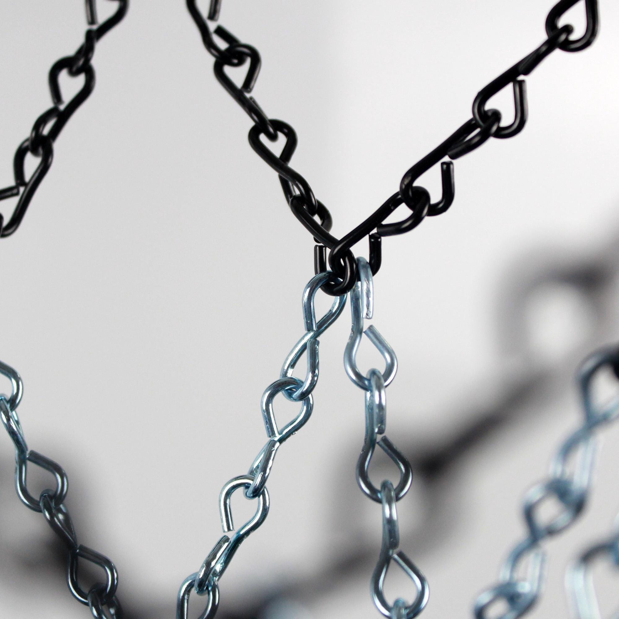 6 Hook Black & Silver Chain Net for Mini Basketball Hoop | Chain Net ...