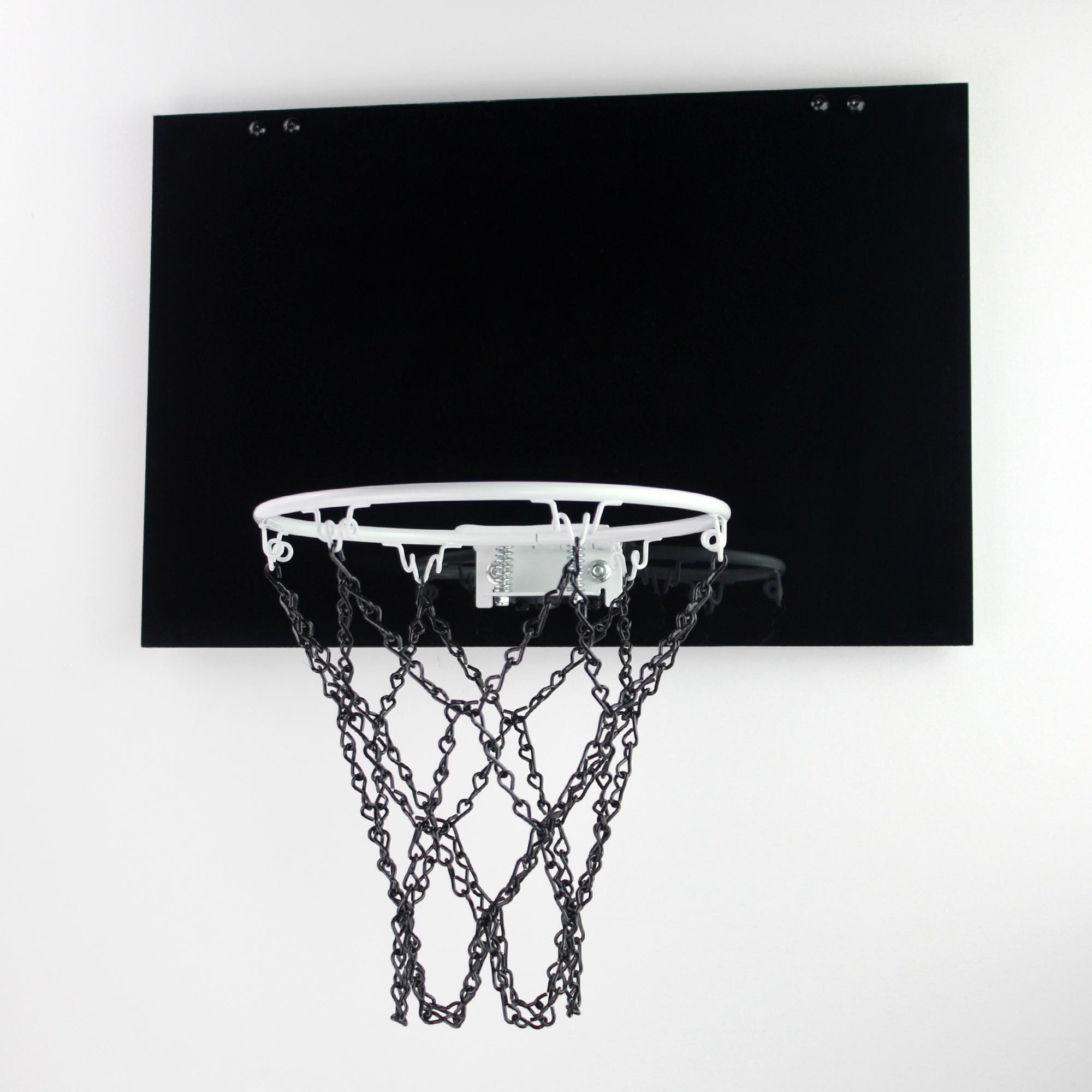 BLACK Mini Basketball Hoop W/white Rim & Black Chain Net | Customizing ...
