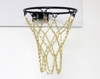 6 Hook Silver Chain Net for Mini Basketball Hoop Chain Net ONLY NO HOOP ...