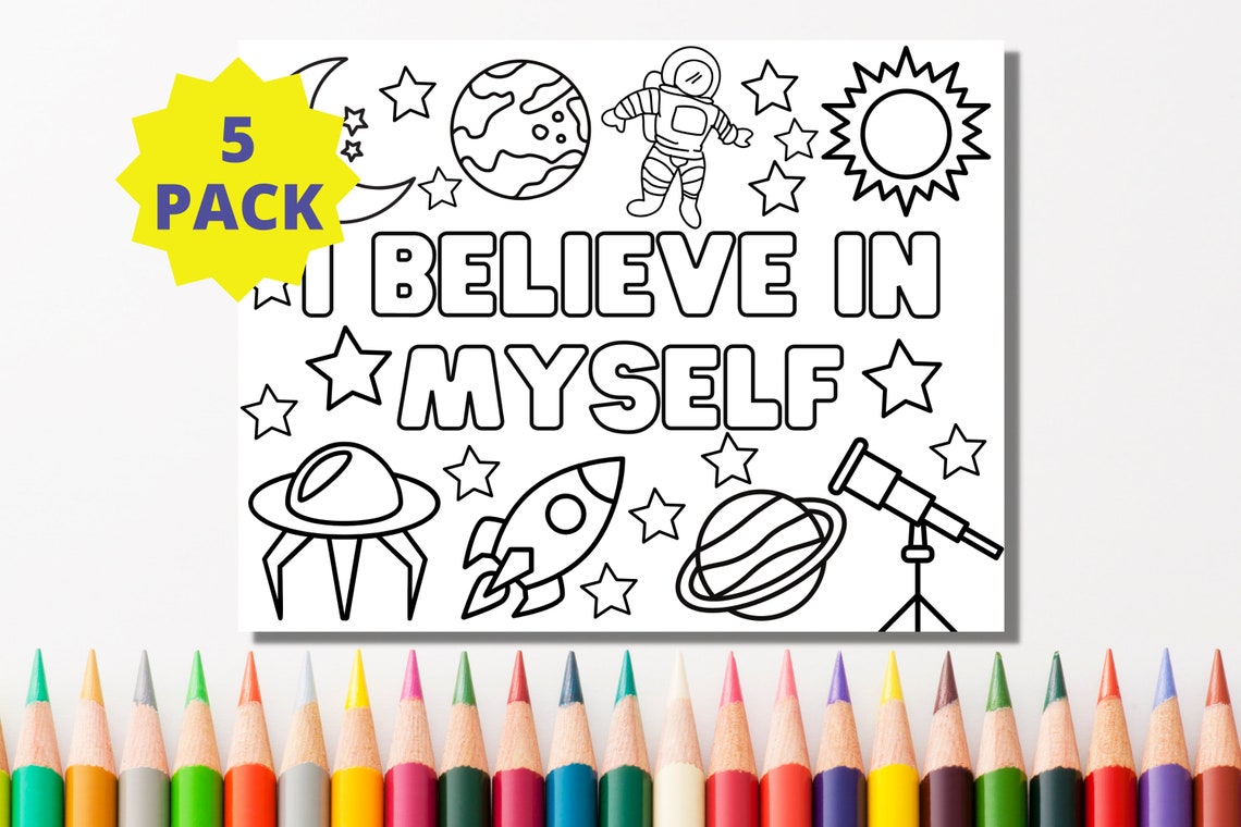 Kids Affirmations Coloring Pages for Kids Printable Coloring | Etsy