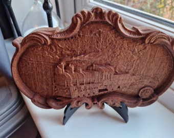 Wood Carved Engine - Etsy