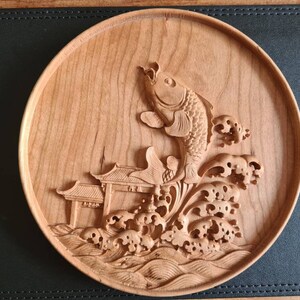 Carved Koi Fish, Koi Fish Carving, Koi Fish Wood Carving, Koi Fish Wall ...