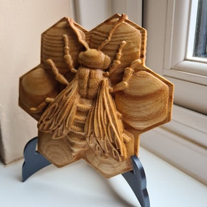 Bee,honeycomb Bee,bee on Flower,wood Carved Bee, Bee Wall Decoration ...