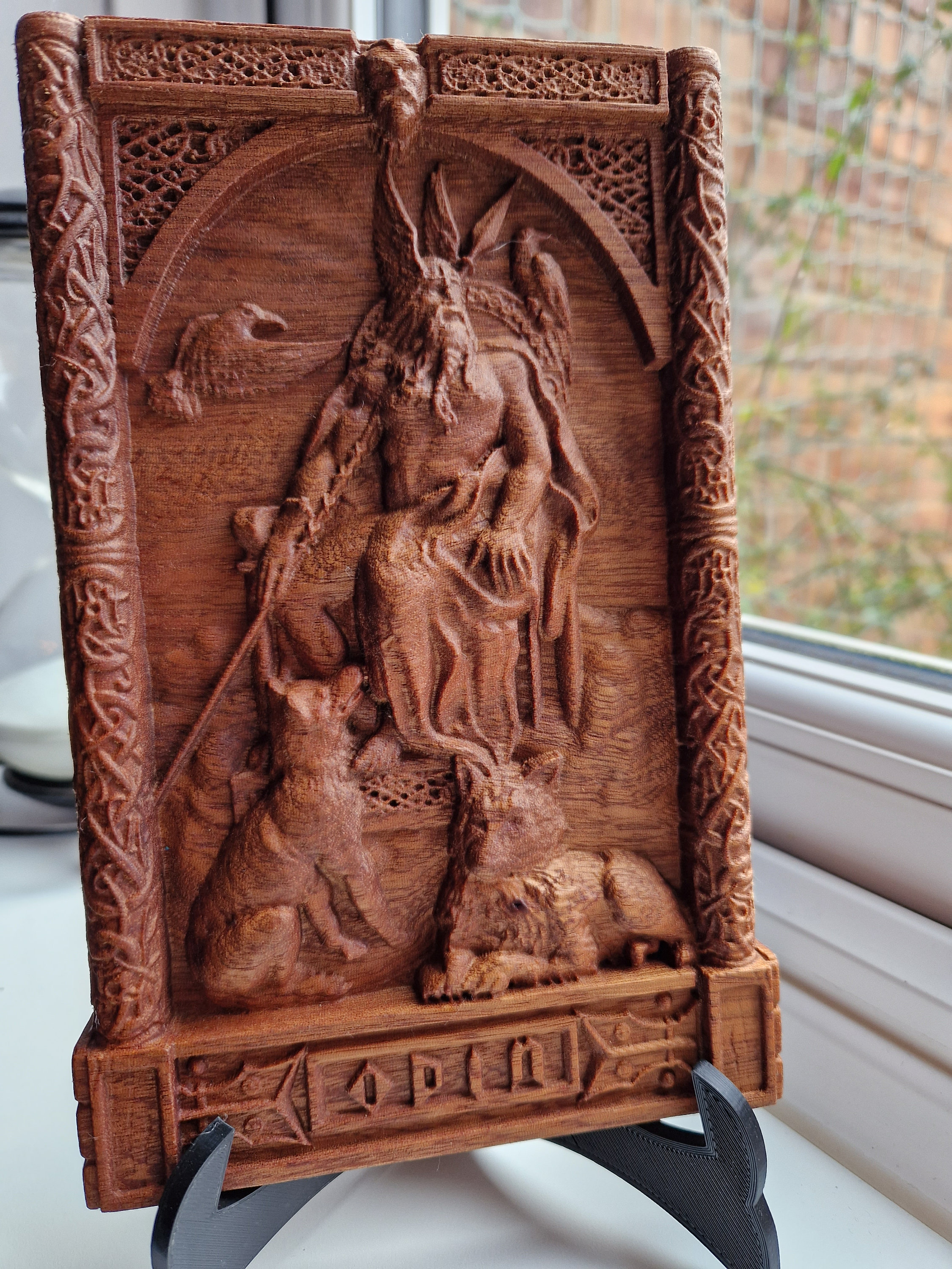 Odin With Wolves Odin Wood Carving Odin Carving Viking Wood - Etsy ...