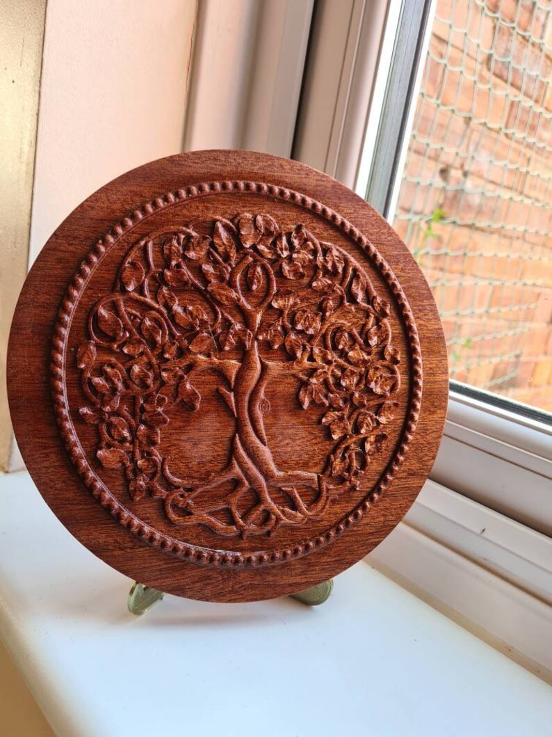 Tree of Life Wiccan Tree of Life Wood Carved Tree of Life - Etsy