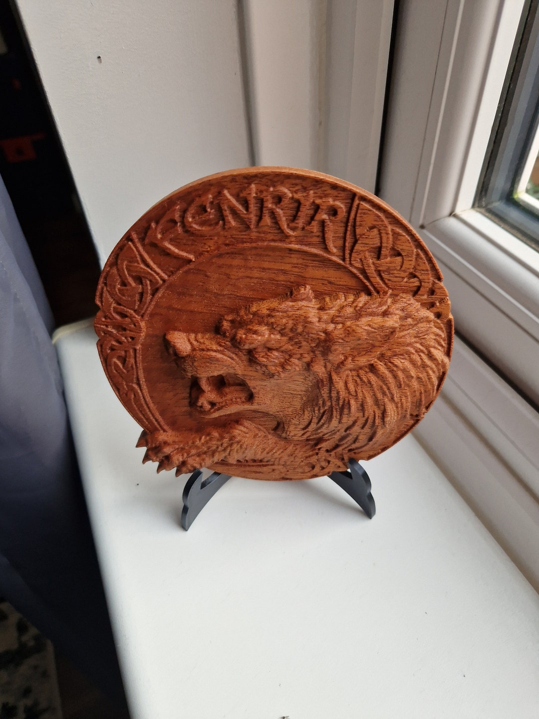 Fenrir Wood Carving, Fenrir Wall Art, Fenrir Art, Fenrir Carving ...