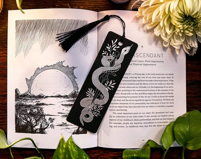 Snake Bookmark, Serpent Bookmark, Bookish Gift - Etsy