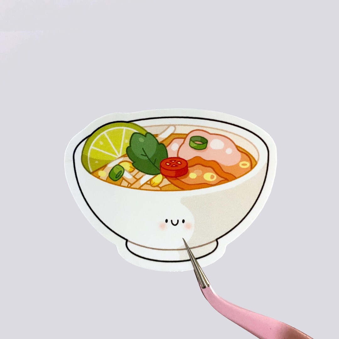Kawaii Pho Vinyl Sticker – Vietnamese Noodle Soup - Etsy