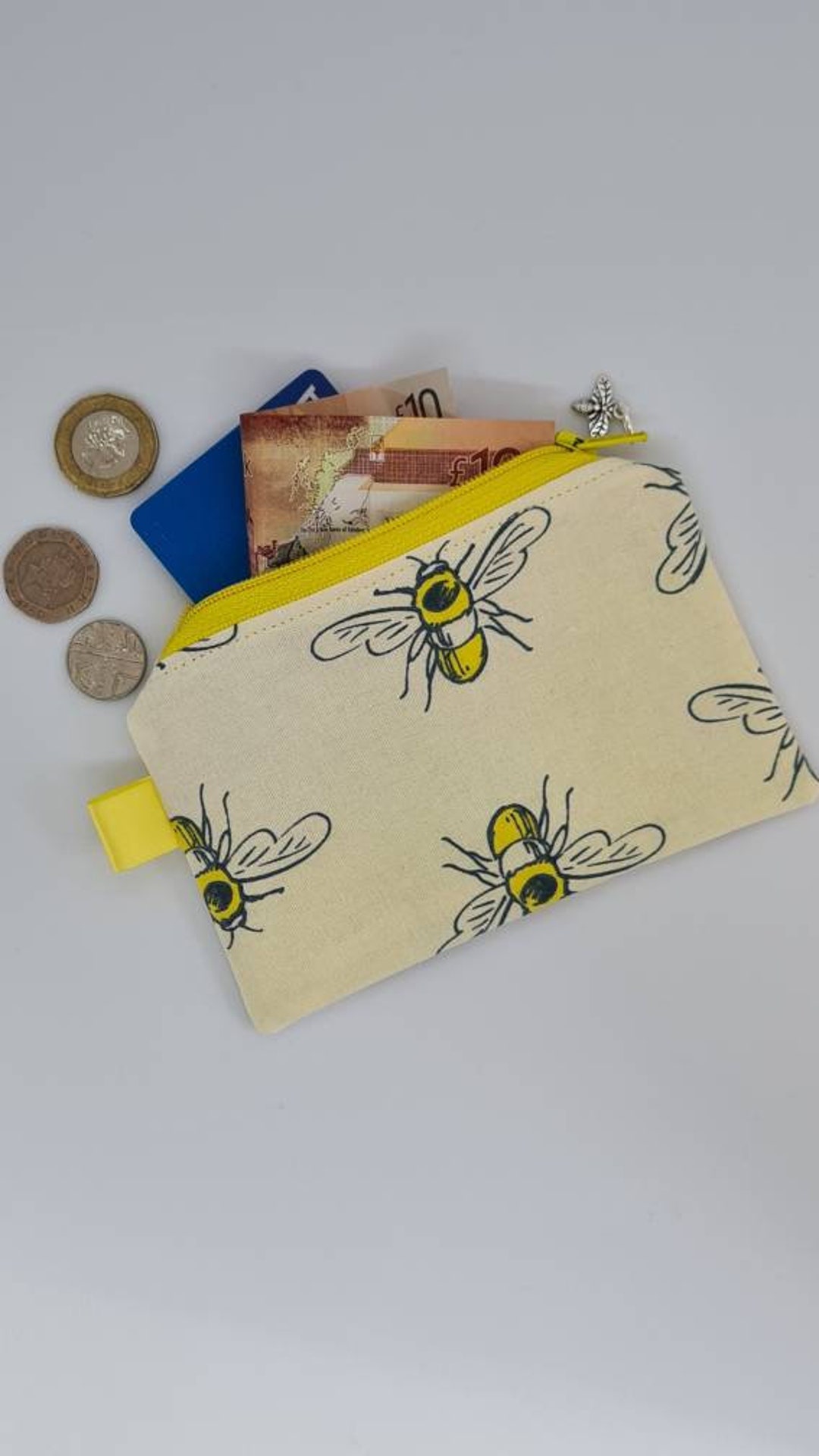 Bee Coin Purse, Bee Money Purse, Bee Card Wallet, Bee Small Pouch, Bee ...