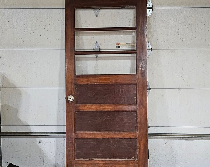 Antique Wavy Glass Entry Panel Door Carriage Barn Reclaimed Door ...