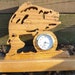 Lasered Cutout Fish Clock Jumping Bass Wood Shelf Sitter Time Battery ...