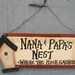 Vintage nana & Papa's Nest Sign where the Flock Gathers Birdhouse ...