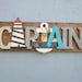 Nautical Captain Wall Sign Rustic Sailing Boating Ship Lighthouse ...