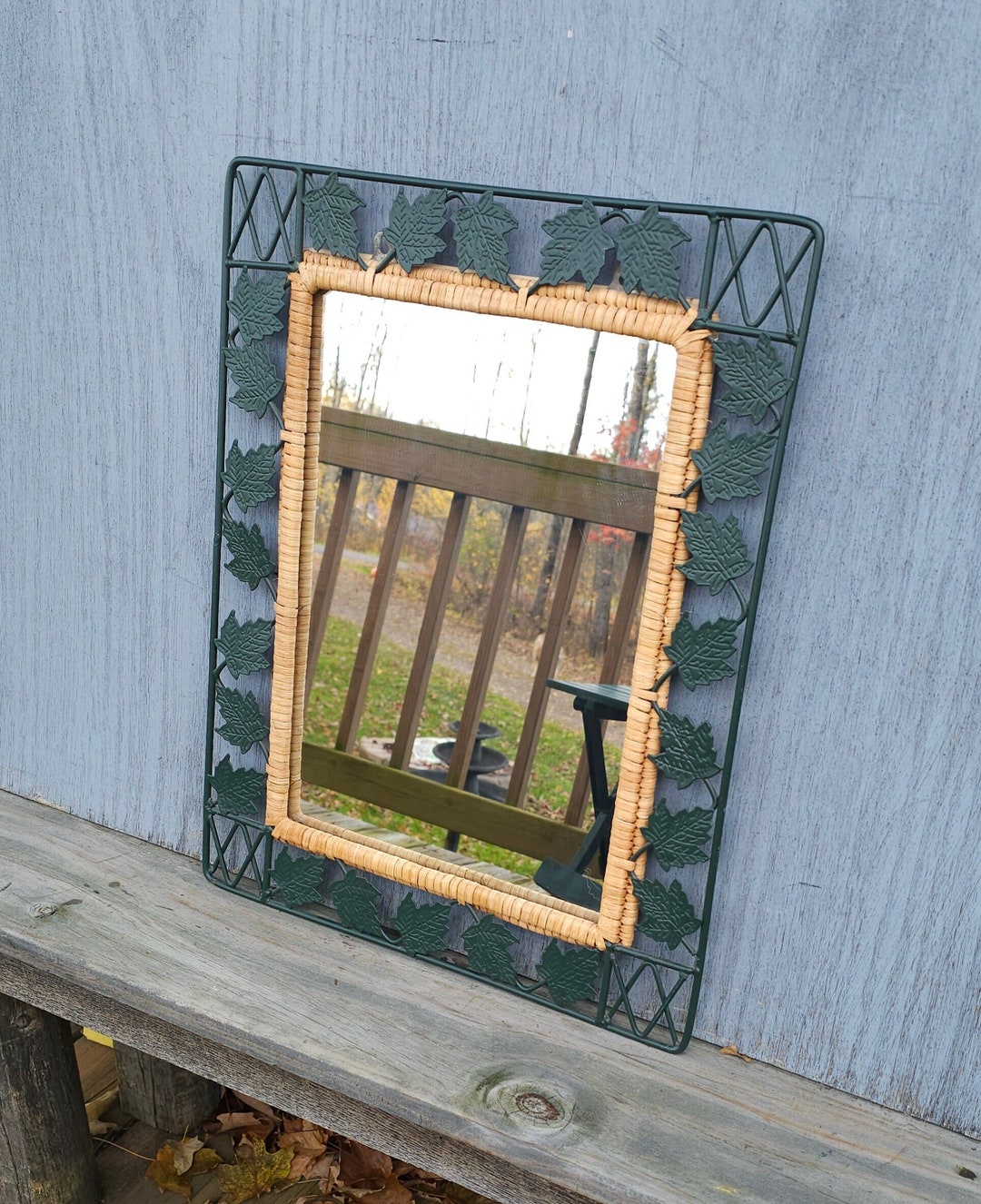 Rectangular Mirror in A Wire Frame With Grape Leaves ~ 1355 - Etsy