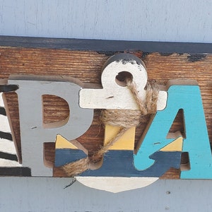 Nautical Captain Wall Sign Rustic Sailing Boating Ship Lighthouse ...