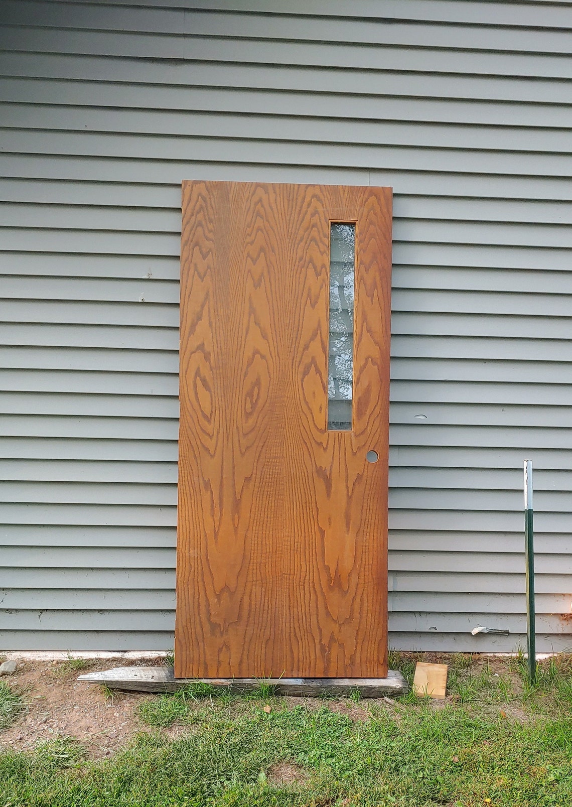 Vintage Heavy Entrance Door 1/4 Lite Window Solid Door - Etsy