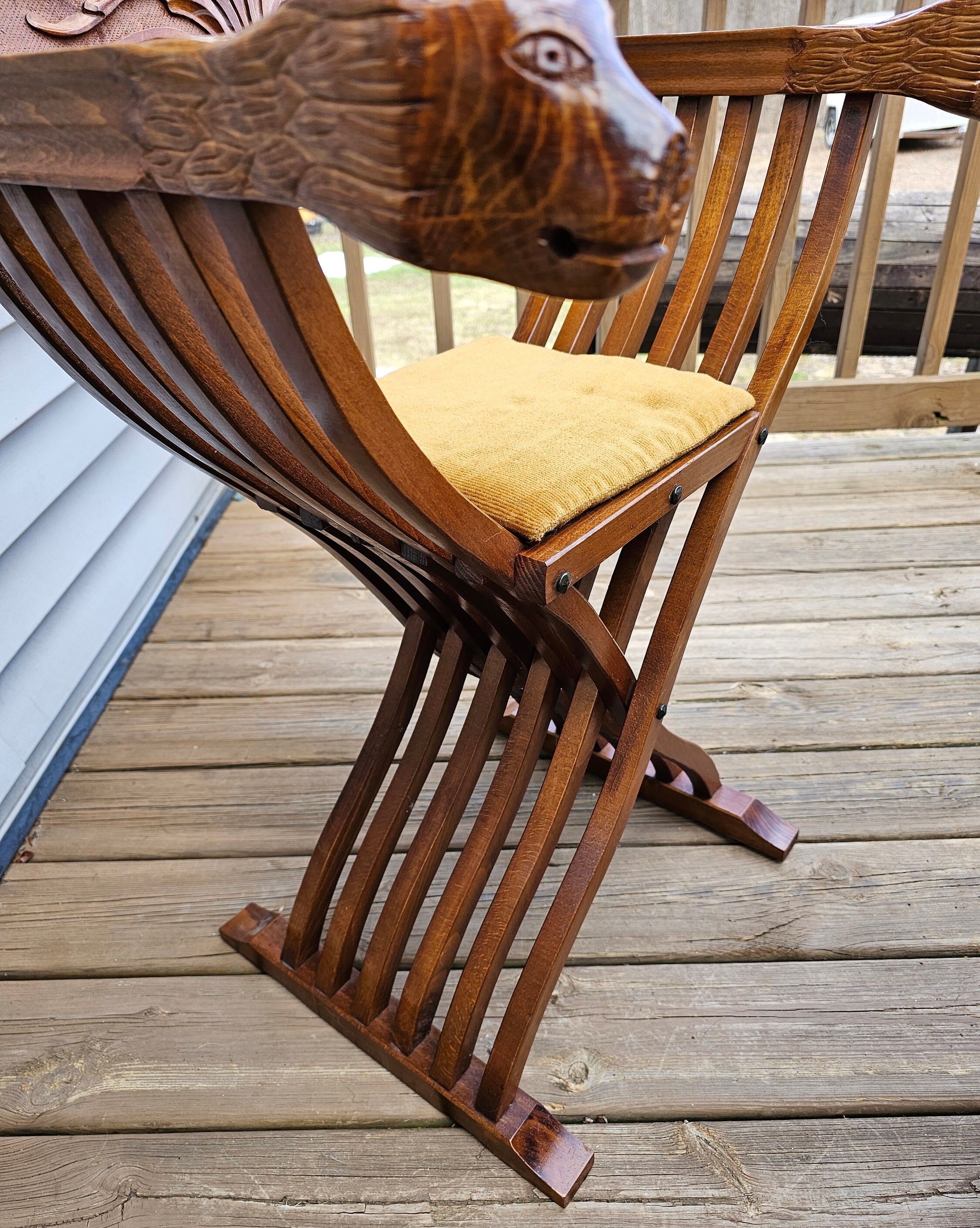 Chess Table Two Chairs Large Checkers Board Seat Cushions New Felt ...