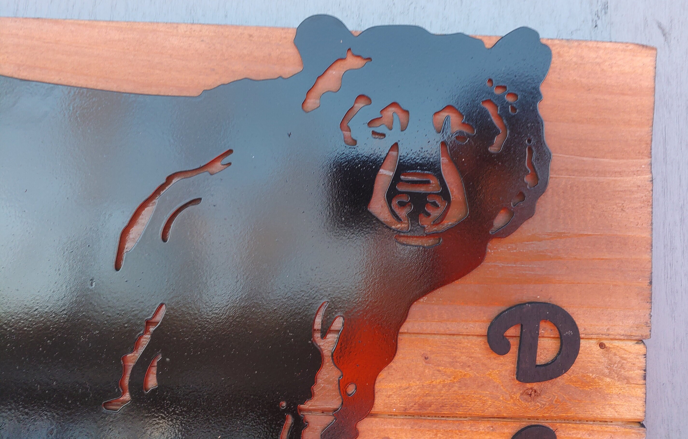 Bear Den Sign Animal Hunting Wildlife Wall Art Woodland Critter Unique ...