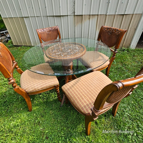 Glass Table and Chairs - Etsy