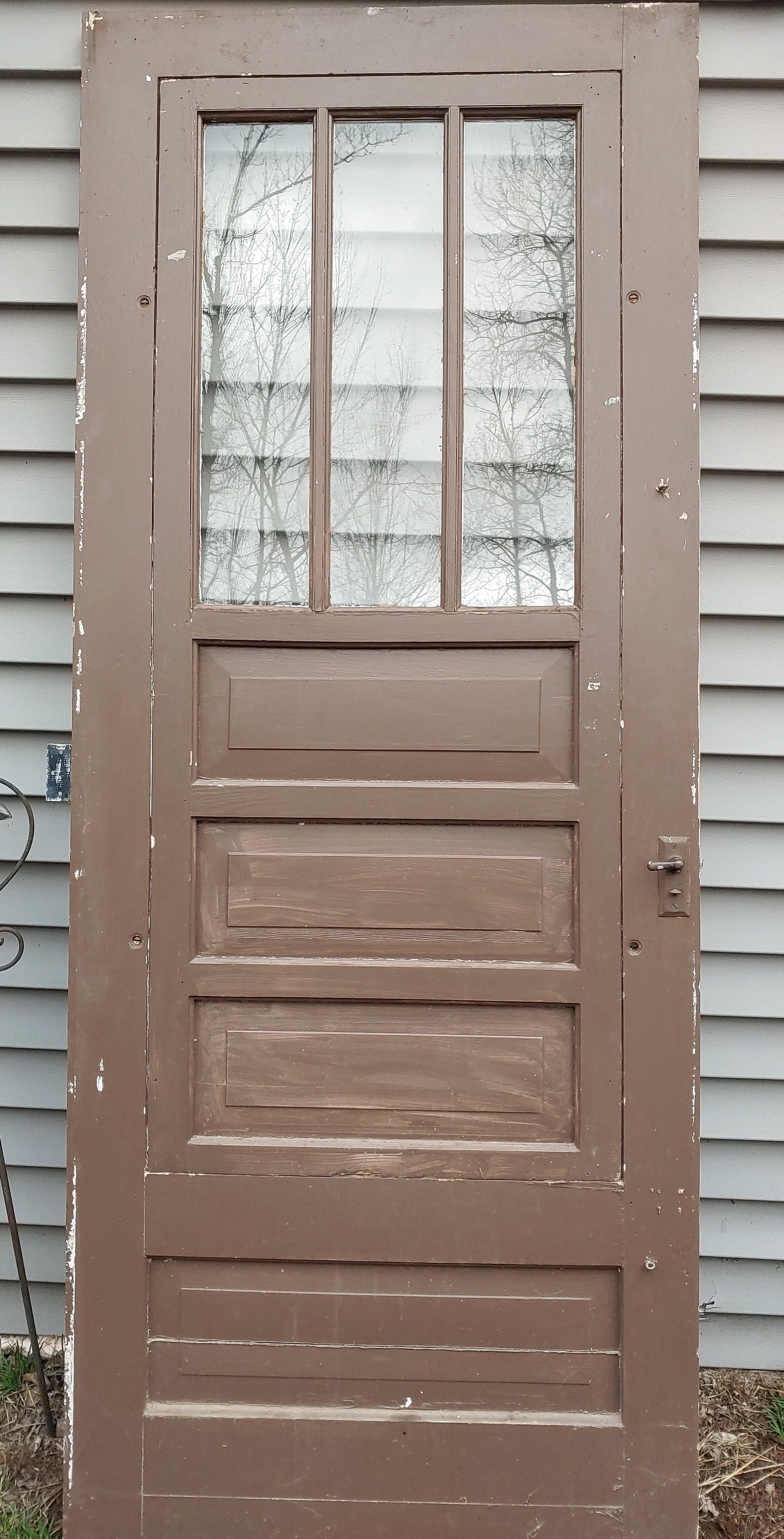 Wood Exterior Four Panel Storm Door Antique Original 1920's Restorative ...